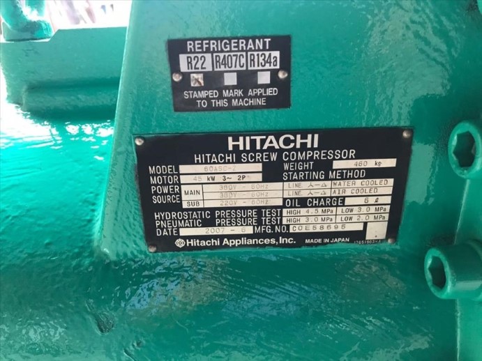 Compressor Parafuso Hitachi Model 60asc Z usados à venda