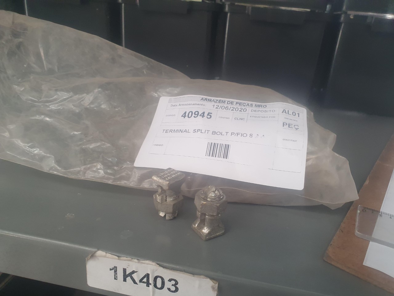 Terminal Split Bolt P Fio 8 Awg Aprox 65 Pecas à venda